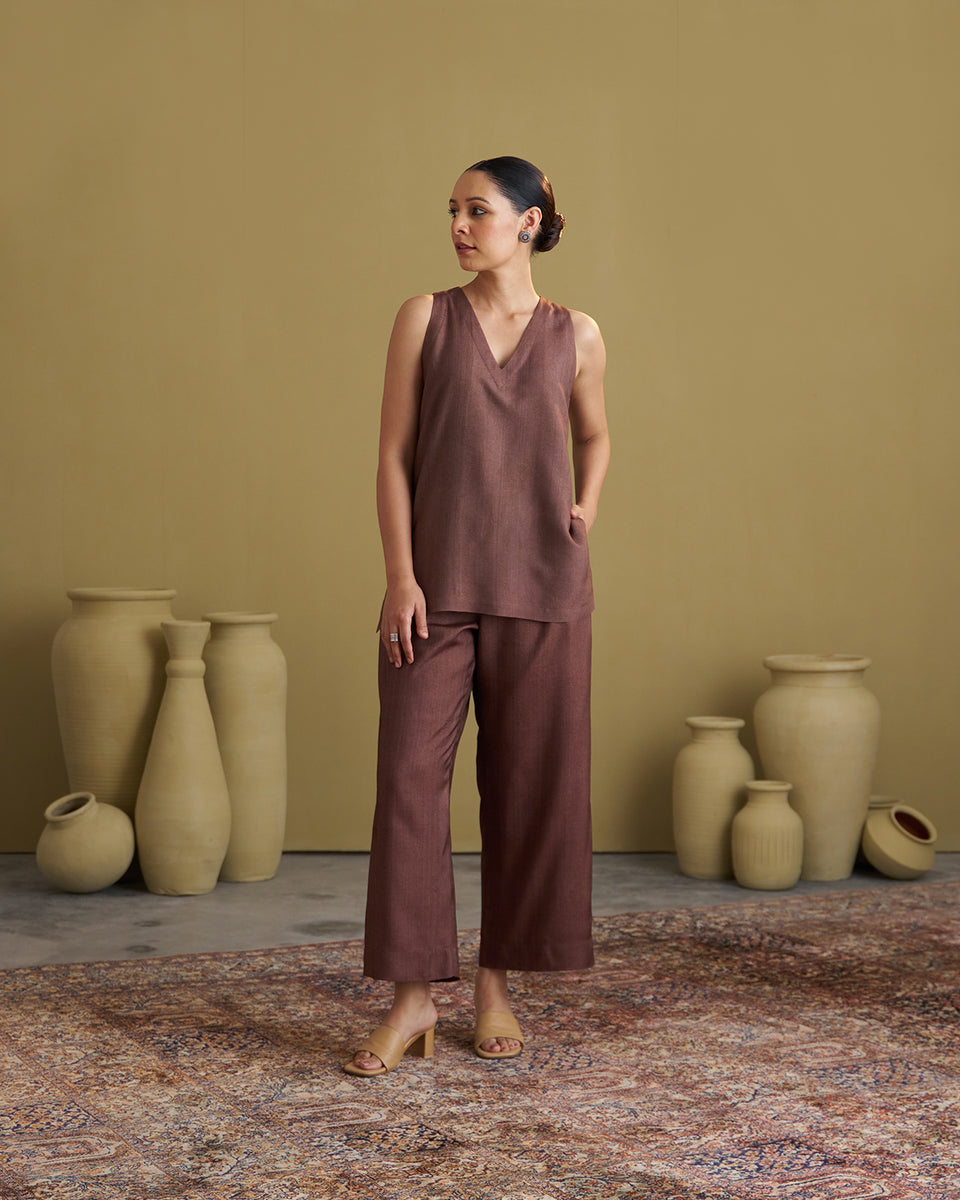 Vaaya | Brown Silk Cotton Set– VAAYA