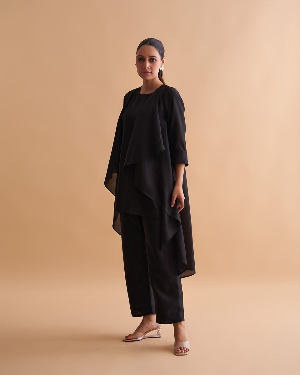 Vaaya | The Waterfall Jacket Ensemble - Black– VAAYA