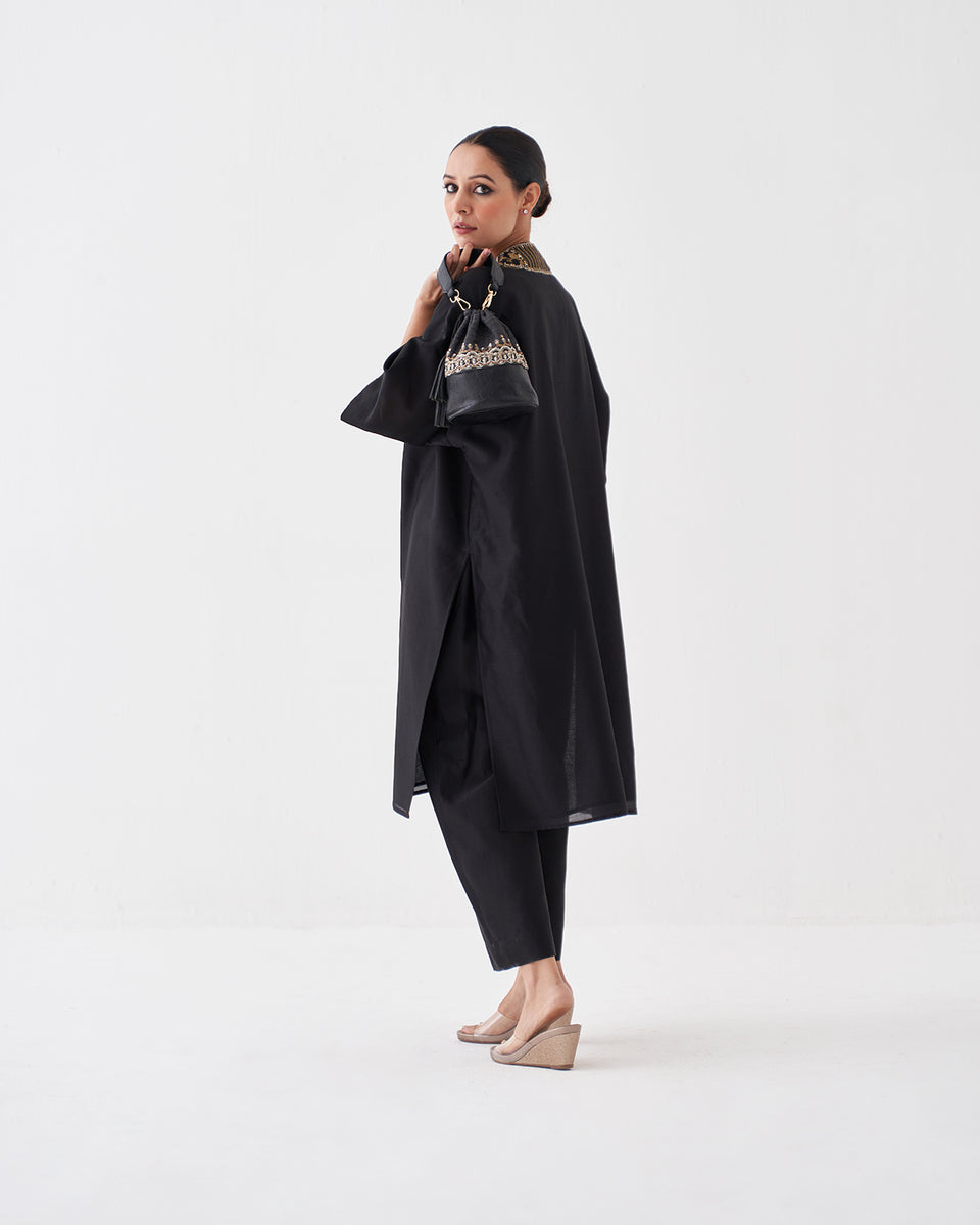 Vaaya | The Surmayee Silk Chanderi Ensemble with Woven Banarasi ...