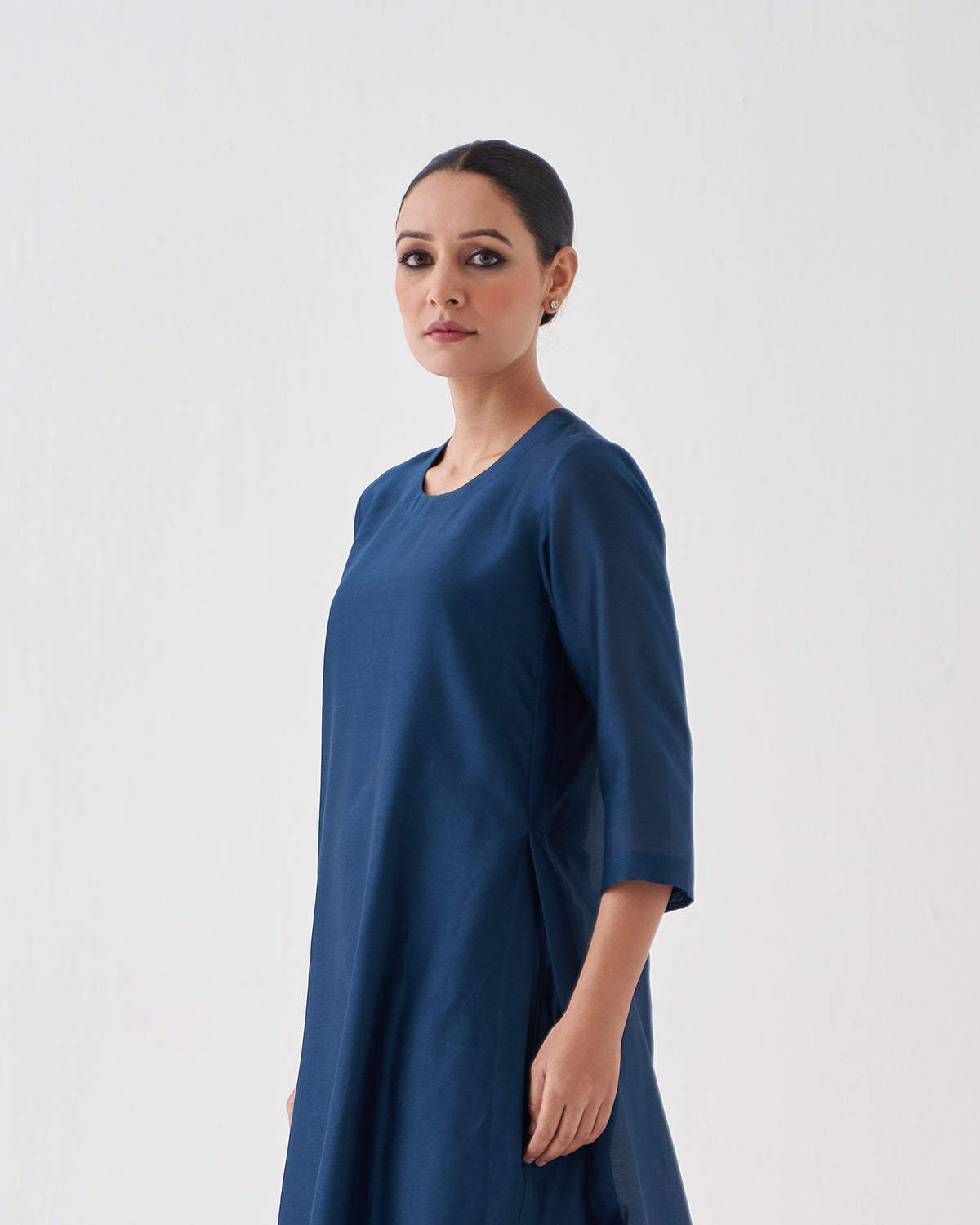 Vaaya | Midnight Blue Silk Chanderi Set– VAAYA