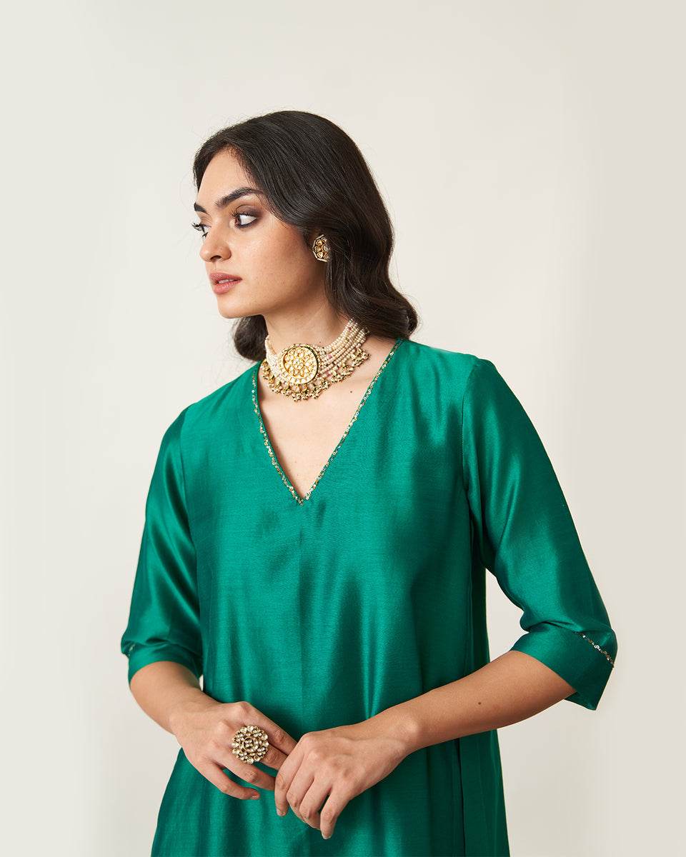 Vaaya | The Panna Silk Chanderi Set– VAAYA