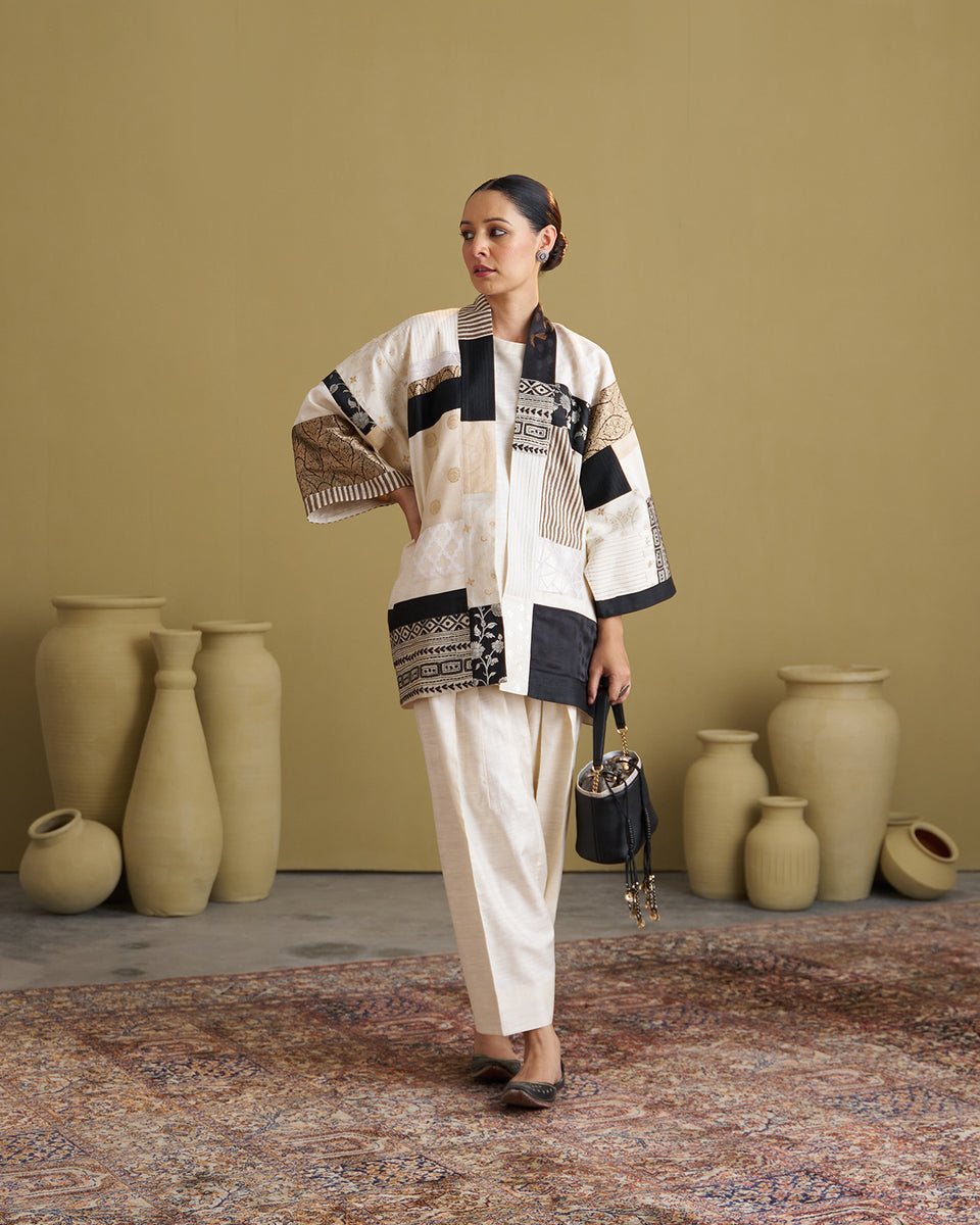 Vaaya | The Ivory & Black Anokhi Jacket– VAAYA